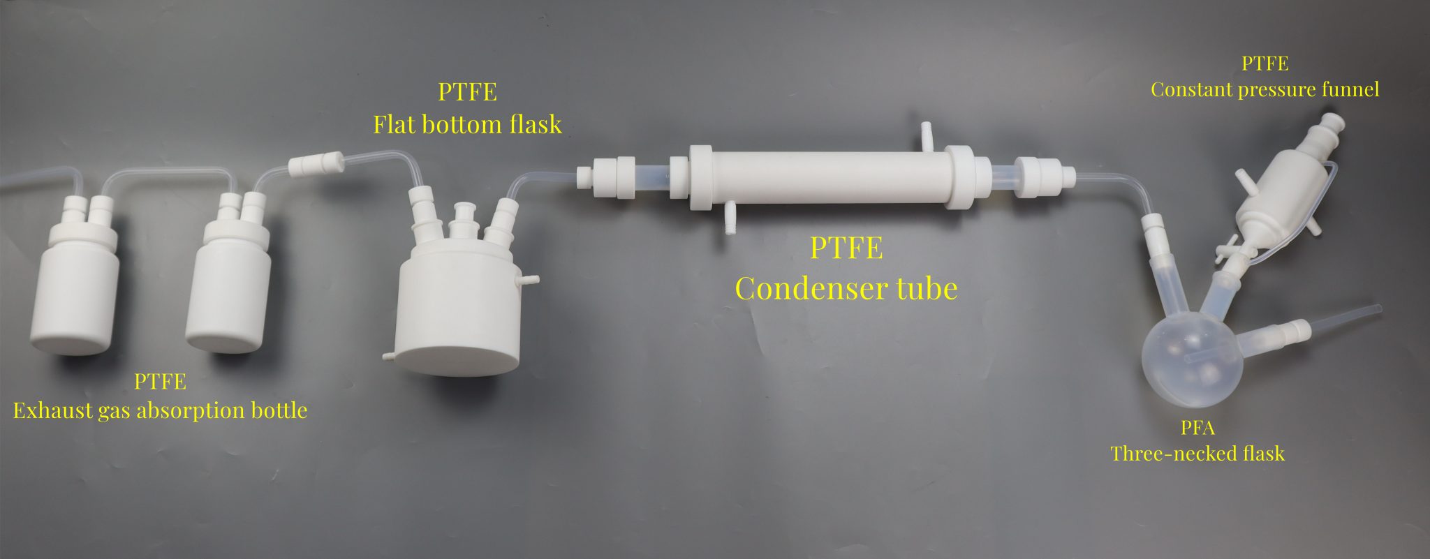 Anhydrous hydrogen fluoride PFA reaction device Teflon condenser ...